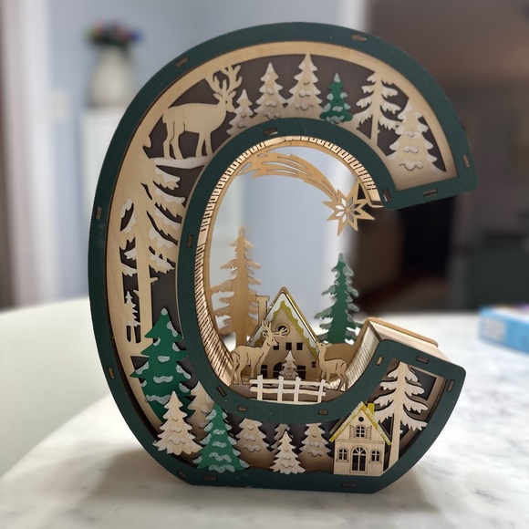 Anthropologie | Holiday | Nwt Anthropologie Wonderland Scene Monogram ...